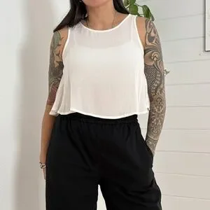 Elan | Tops | Elan Semi Sheer Flowy Tank Top | Poshmark